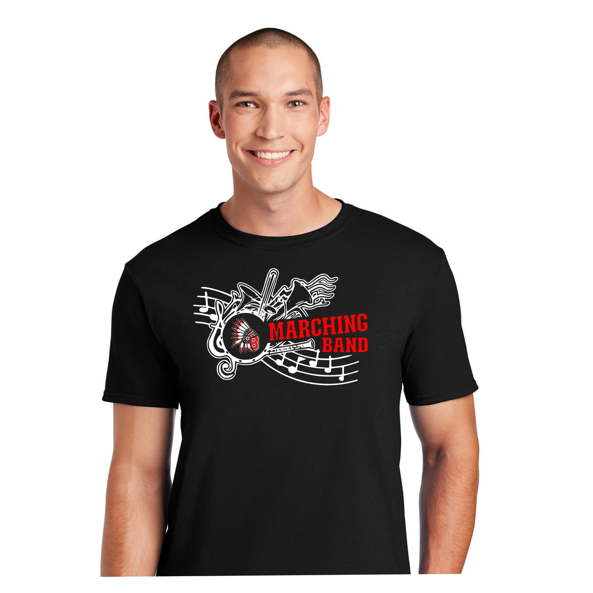 BALDWIN INDIANS MARCHING BAND DRIFIT SHORT SLEEVE UNISEX TEE – Fury ...